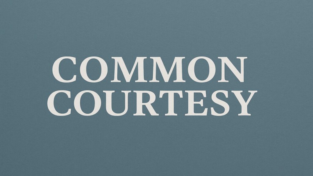 Common Courtesy - Gessolini